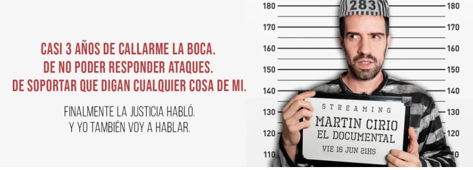 Martín Cirio y un documental relatando su inocencia | Pablo Layús