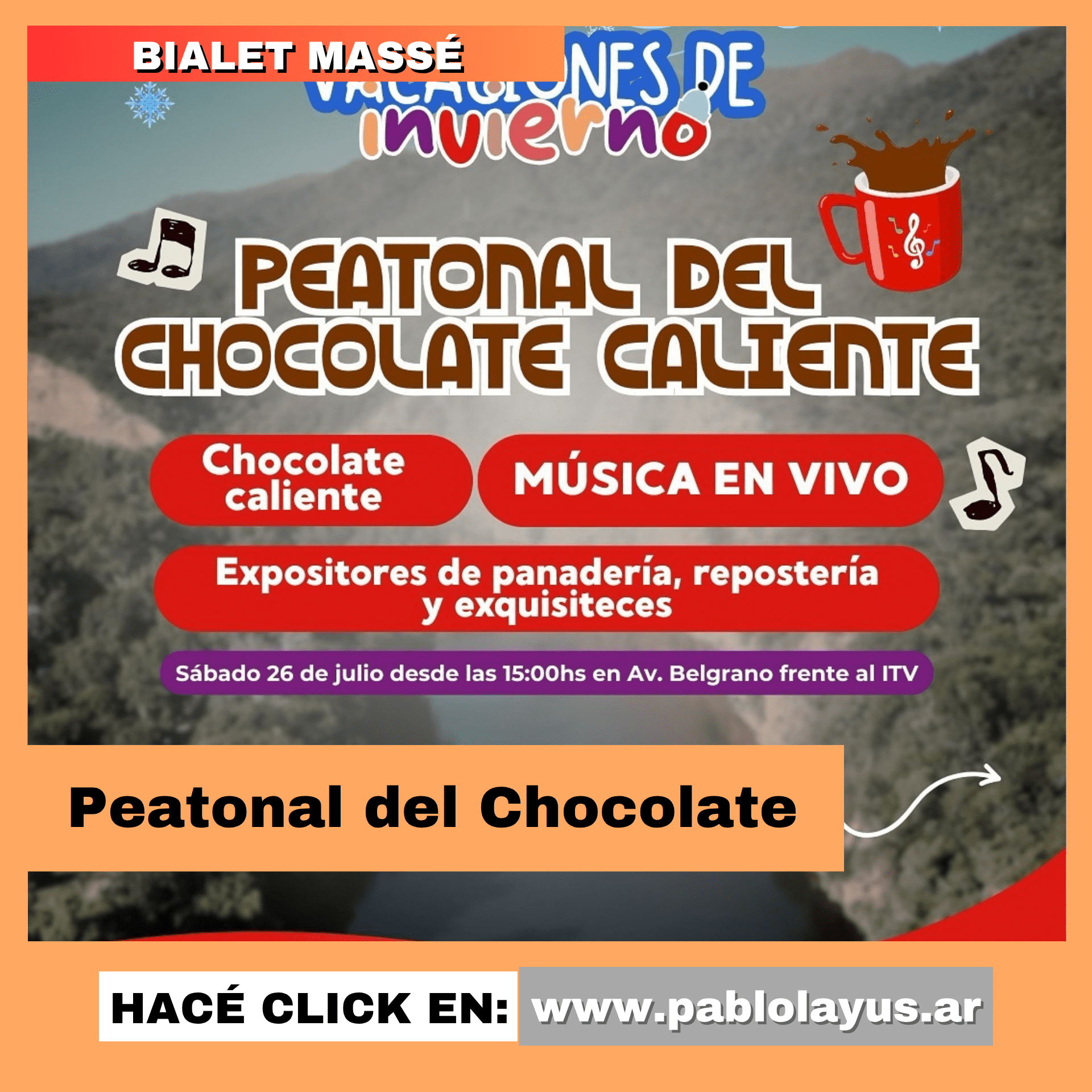 Bialet Massé se llena de sabor con la Peatonal del Chocolate Caliente ...